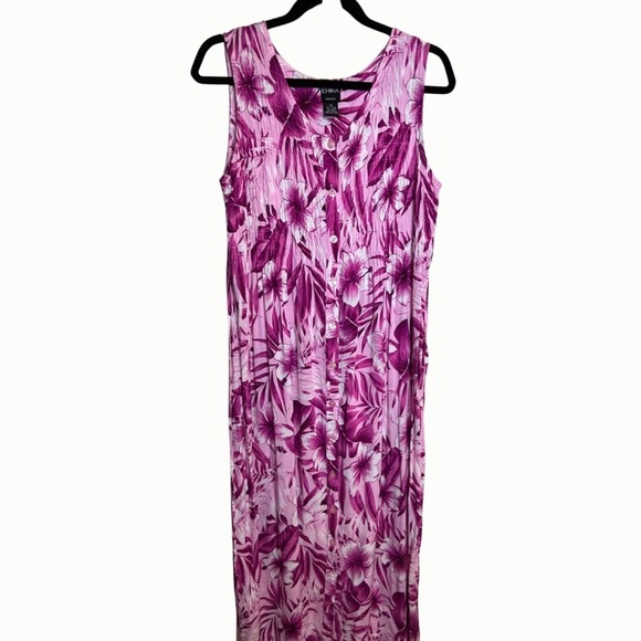 Erika | Dresses | Erika Dress Midi Hawaiian Floral Tropical 0 Rayon ...